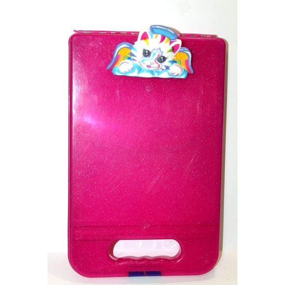 Toys | Lisa Frank Kitten Kitty Cat Angel Pink Glitter Clipboard Storage ...